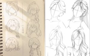Cách vẽ tóc anime nữ chi tiết tạo nét đẹp mới mẻ cho nhân vật